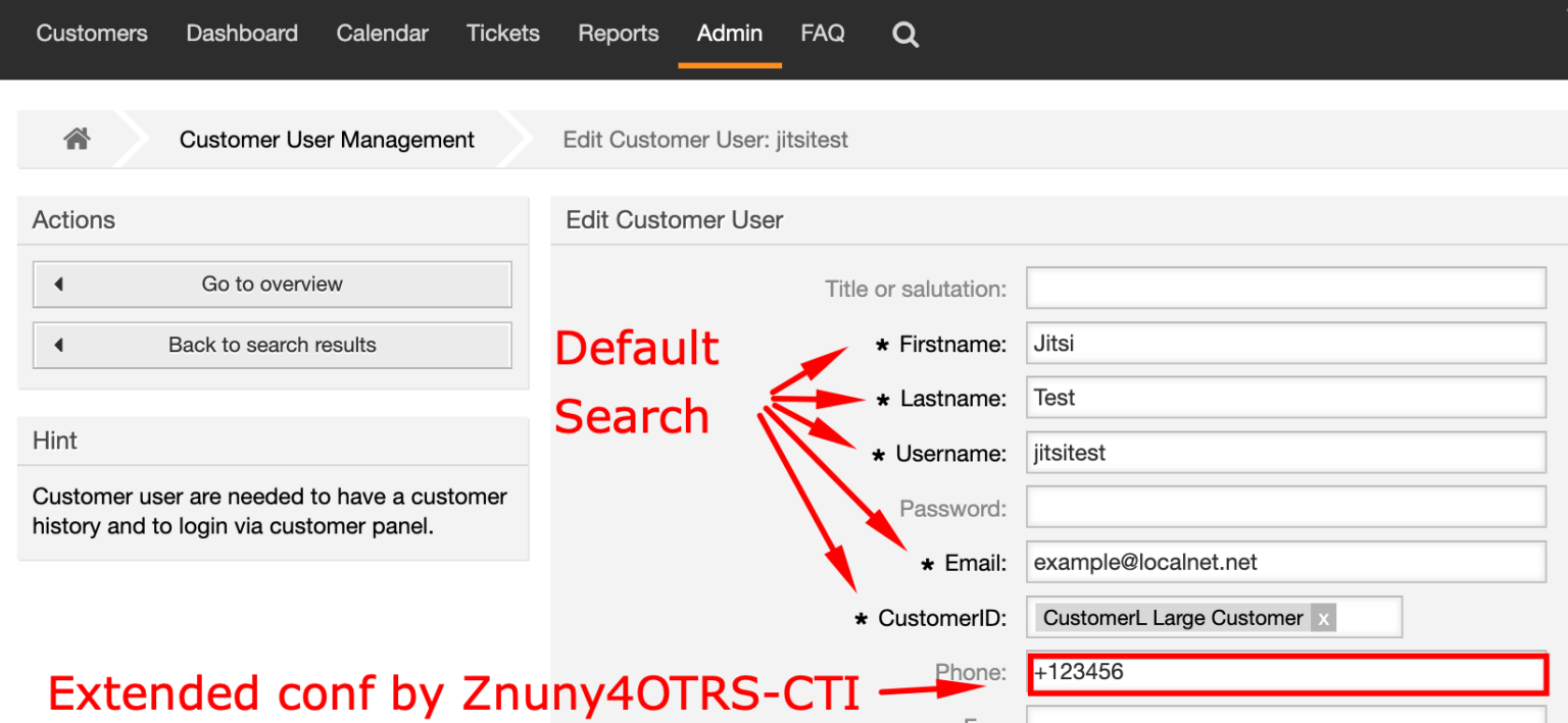 Enable CTI, VoIP, SIP phone on Znuny - IT Governance Portal with Open Source
